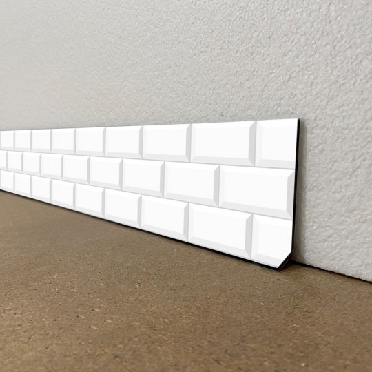 Ma Belle Déco - Plinthes Motif Carrelage Blanc Métro Parisien