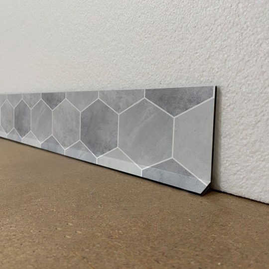 Ma Belle Déco - Plinthes Motif Carreaux Hexagone Béton